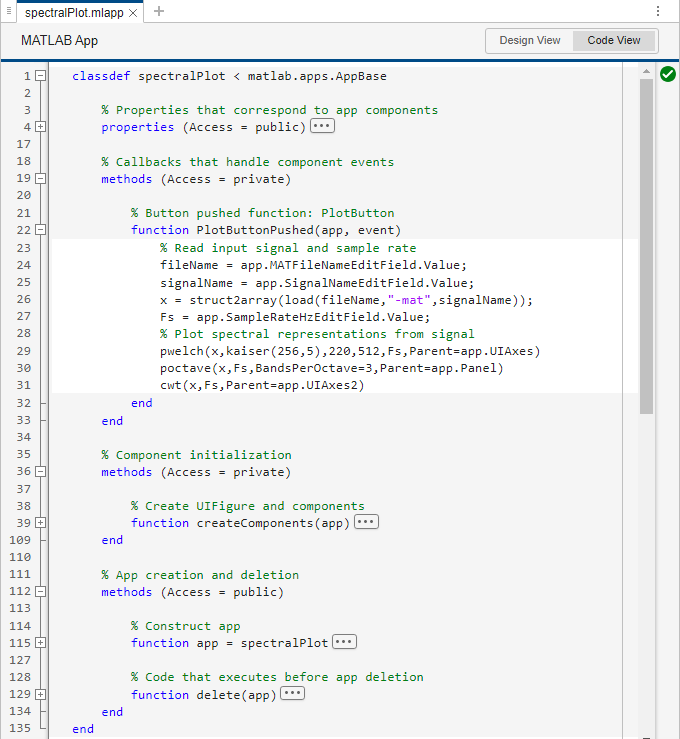Plot Spectral Representations of Signal in App Designer - MATLAB & Simulink
